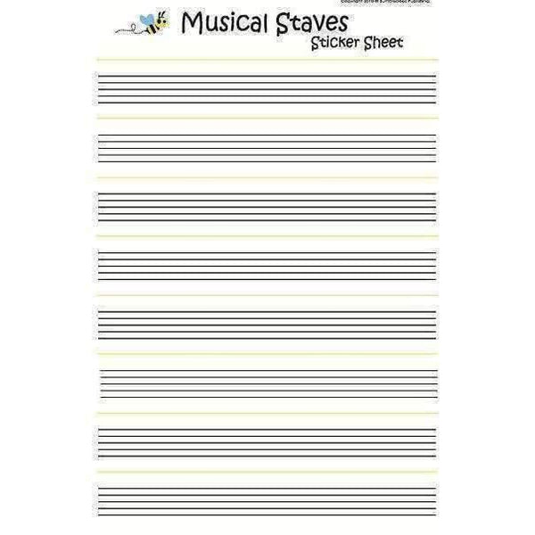 Music Bumblebees Musical Stave Stickers - Pack of 10 sheetsMusic ...
