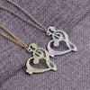 G Clef and F Clef Heart Shape Necklace Silver or Gold - Music Gift ...