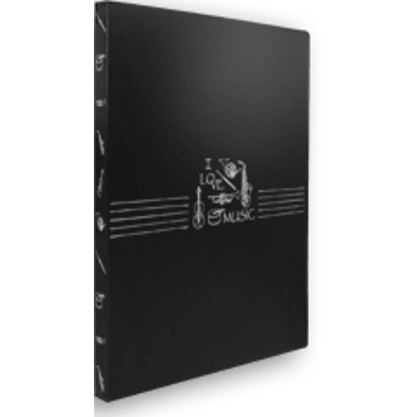 A4 Clear Display Folder (40 pockets) - I Love Music Black – Music ...