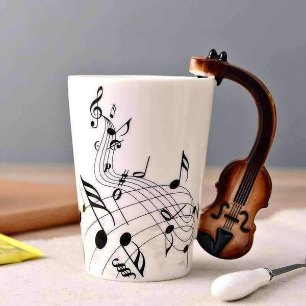 Music Themed Mug with Violin Handle Music Gifts – Music Bumblebees