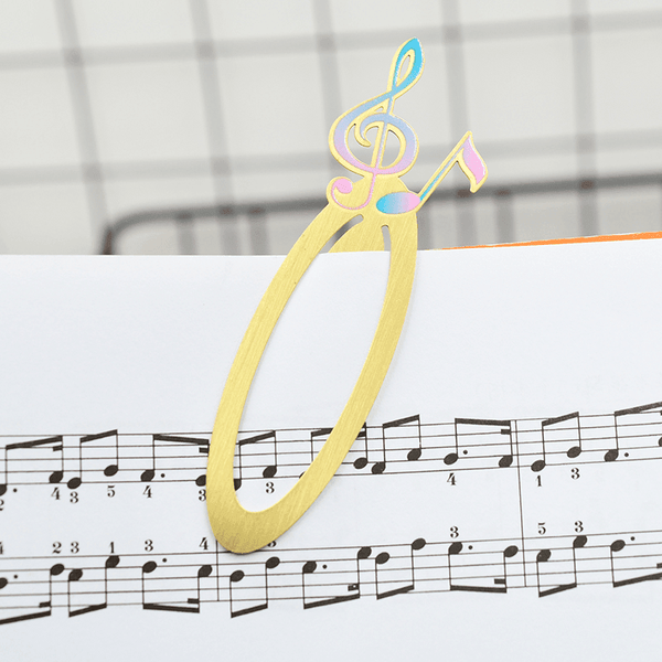Metal G Clef and Quaver Bookmark - Gold – Music Bumblebees