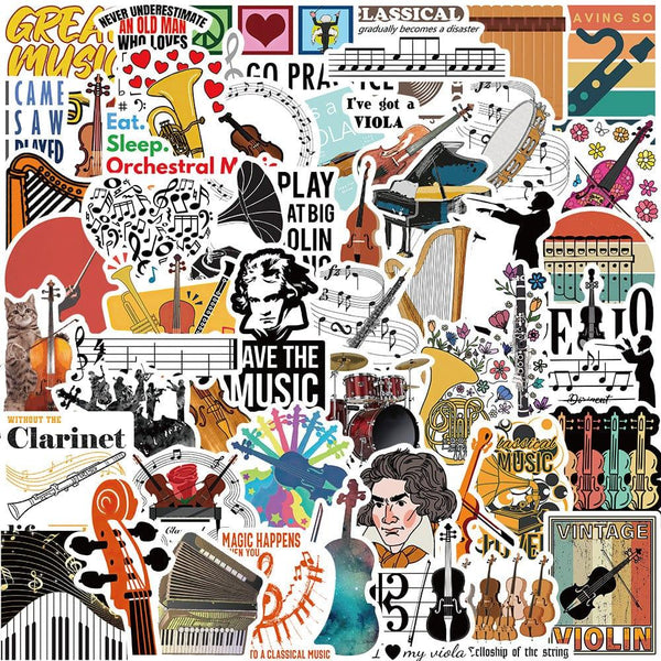 Music Themed Individual Stickers - Classical Music Pack of 52 – Music ...