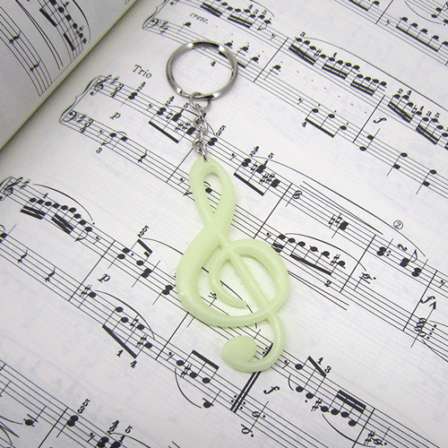 G Clef / Treble Clef Keyring / Keychain - Luminous Grow in the Dark ...